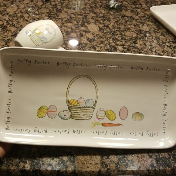 Rae Dunn | Other | Rae Dunn Happy Easter Tray W Cup Combo | Poshmark